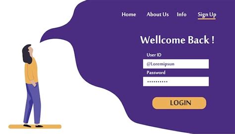 Vibrant Welcome Back Login Screen With Stylized User Interface Jiffy Designs