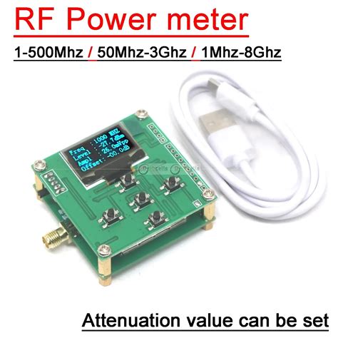 1m 8000mhz Rf Power Meter W Sofware Rf Power Attenuation Value Can Set F Ham Radio 