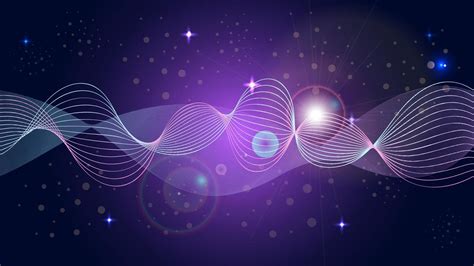 Wave Line Of Flowing Particles Abstract Vector Background Smooth Curvy Shape Dots Fluid Array