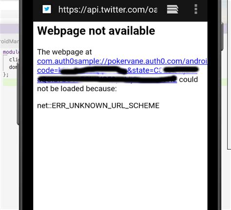 Callback Failing In React Native With Twitter Login Auth0 Community