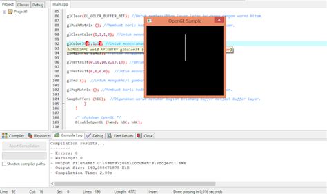 Membuat Garis Di OPENGL
