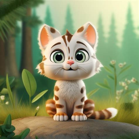 Premium Ai Image Cartoon Cat 3d
