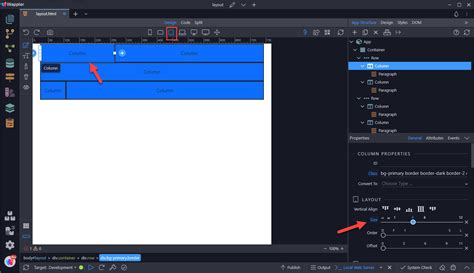 Wappler Documentation Bootstrap Layout