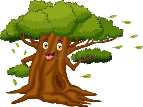 Tree With Face Stock Vector Illustration Of Nose Drawing 12768540