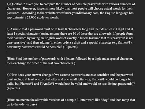 Solved 4 Question 2 Asked You To Compute The Number Of