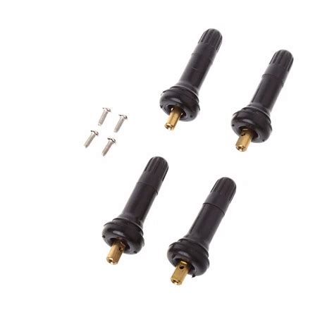 4 pcs rubber valve stem tire sensor service kit tpms for buick ford