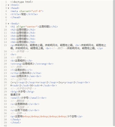 Html基本格式 Weirq 博客园