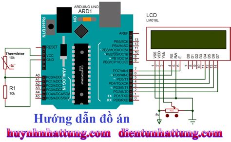 Ntc Thermistor Giao Tiếp Arduino Cảm Biến Nhiệt độ Lcd1602 Arduino