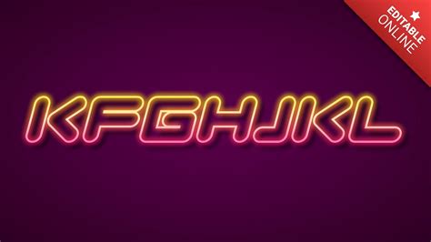 Kfghjkl | Neon Font | Text Effect Generator