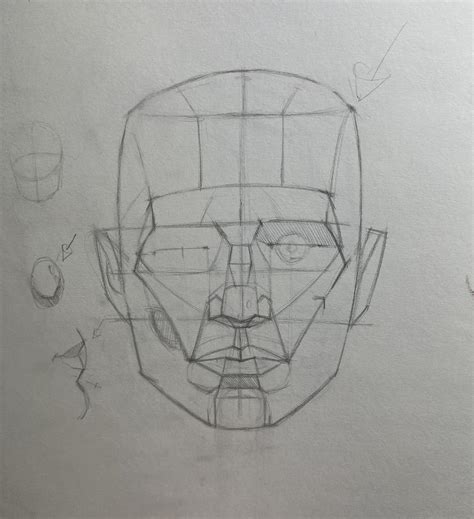 Portrait Drawing Focus On Block Ins Mark Hill Skillshare