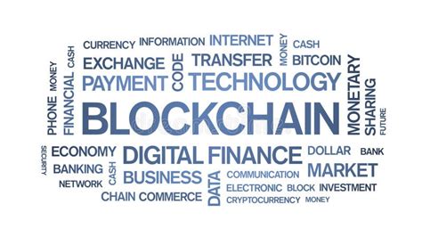 4k Blockchain Animated Tag Word Cloudmatrix Binary Computer Code Animation Stock Footage