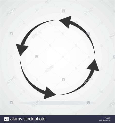 Flat Circular Arrow Vector Illustration Refresh Or Reload Symbol
