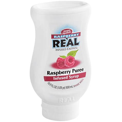 Real 16 9 Fl Oz Raspberry Puree Infused Syrup