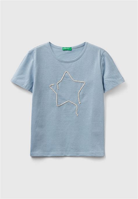 Футболка United Colors of Benetton, цвет: голубой, RTLADI327801 ...