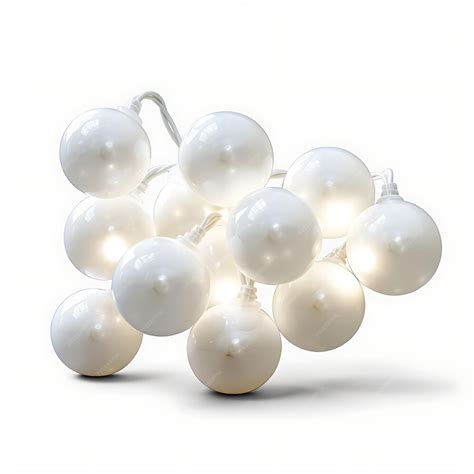 premium ai image decoration of snowball string lights light