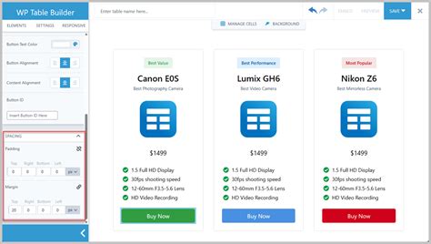 How To Add Spacing WP Table Builder