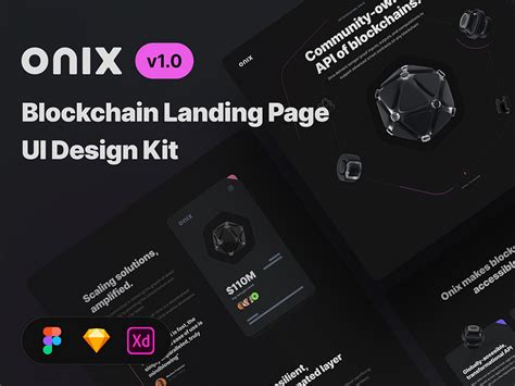 onix blockchain landing page ui design kit by tran mau tri tam for