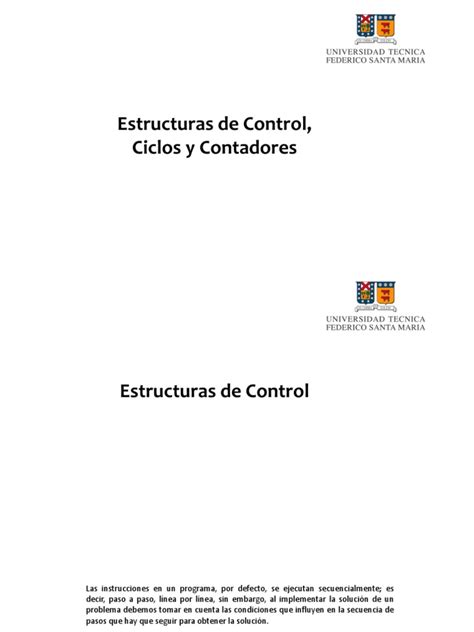 Presentación Unidad 2estructuras Control Y Ciclos If While For Pdf Python Lenguaje De