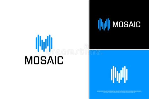 Modern Letter M Line Monogram Logo Vector Initial M Technology Logo Design Stock Vector