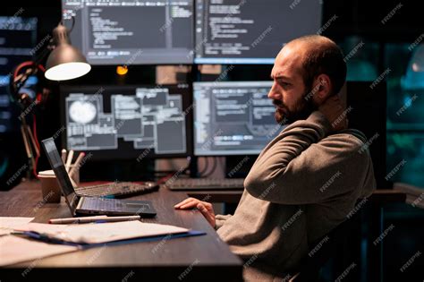 premium photo tense stressed engineer feeling neck pressure and back