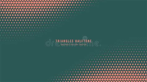 Triangles Half Tone Pattern Twisted Border Vector Orange Green Abstract Backdrop Stock