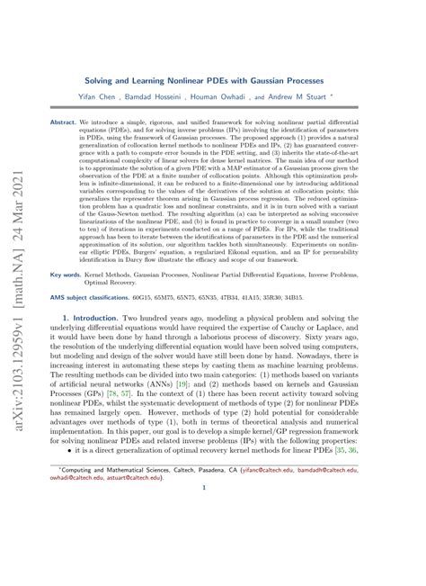 pdf solving and learning nonlinear pdes with gaussian processes