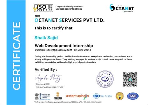 shaik sajid on linkedin webdevelopment frontenddevelopment octanet