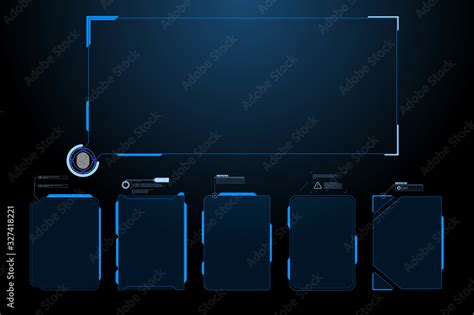 Futuristic Vector HUD Interface Screen Design Digital Callouts Titles HUD UI GUI Futuristic