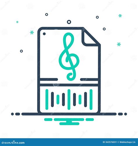 Audio File Type Icon Set Black Fill Style Design Format File Extension Symbols Icons