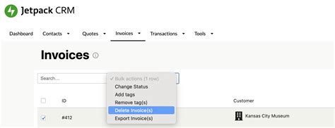 How Do I Delete An Invoice Jetpack CRM