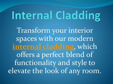 Ppt Internal Cladding Powerpoint Presentation Free Download Id