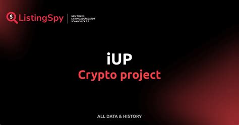 Iup Crypto Project Iup Token Listings Events Analysis Listingspy