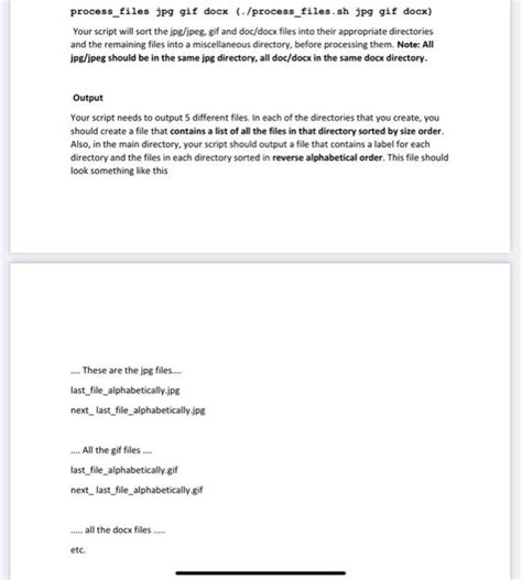 Solved Your Task Is To Write A Script Called Processfiles