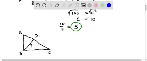 Solved A Right Triangle Has Legs Of 6 And 8 Find The Lengths Of A