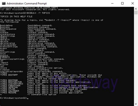 Windows 10 Run Command Bcdedit Exe Topics Formats Id Types 30 9