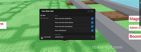 Cart Ride Into Rdite Teleports Inf Yield Spam Buttons Scripts RbxScript