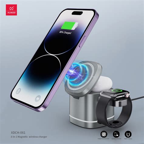 Jual Xundd In W Magnetic Wireless Charger Adaptor Folding Cell Phone Fast Charging Stand