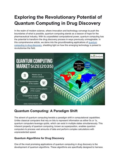 Ppt Exploring The Revolutionary Potential Of Quantum Computing In Drug Discovery Powerpoint