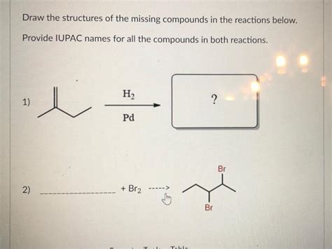 Solved Draw The Structures Of The Missing Compounds In The Chegg