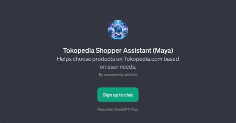 Tokopedia Shopper Assistant Maya Cloudbooklet