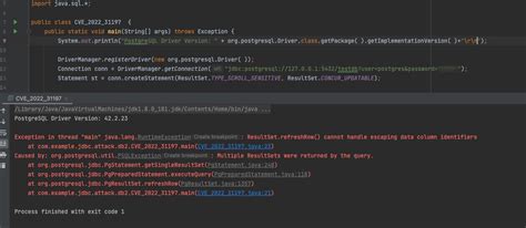 Pyn3rd On Twitter Cve 2022 31197 Postgresql Jdbc Driver Sql Injection