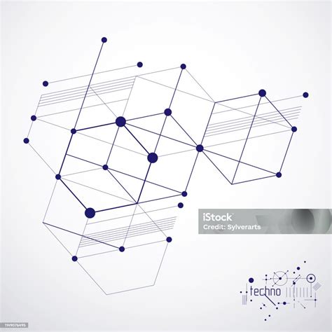 엔지니어링 기술 벡터 벽지 육각형 원 및 라인으로 만든 현대 기하학적 구성은 템플릿과 레이아웃으로 사용할 수 있습니다 추상적인 기술 배경입니다 가상현실에 대한 스톡 벡터