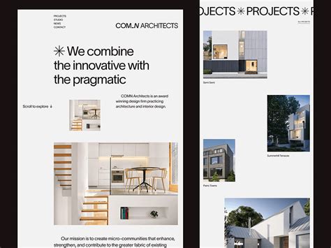 comn architects landingpage redesign architecture by eduard bodak on