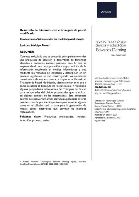 pdf development of trinomia with the modified pascal triangle