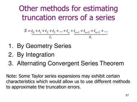 PPT Part 3 Truncation Errors PowerPoint Presentation Free Download ID 552165