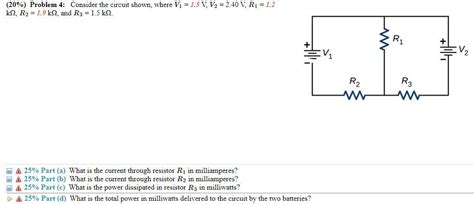 solved 20 problem 4 consider the circuit shown where