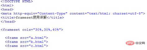 How To Use Frameset Tag HTML Tutorial Php Cn