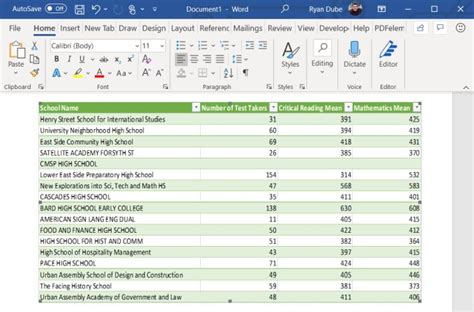 How to Insert an Excel Worksheet into a Word Doc