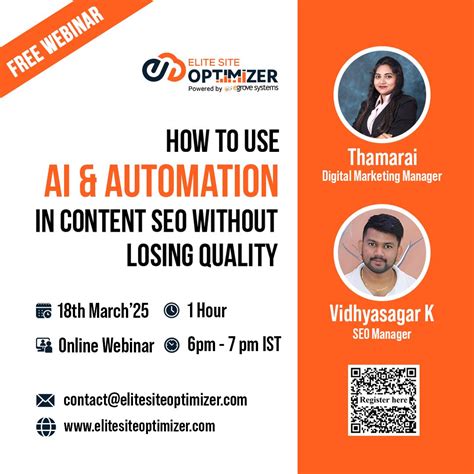 🚀 Join Our Exclusive Free Webinar From Elite Site Optimizer Don T
