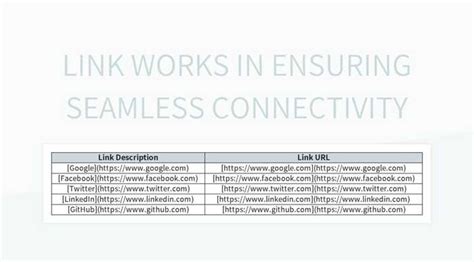 Maximizing Connectivity With Effective Linking Strategies Excel Template Free Download Pikbest